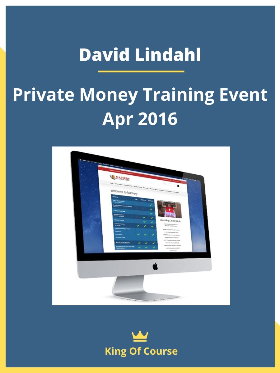 David Lindahl – Private Money Training Event – Apr 2016 | LOADCOURSE ...