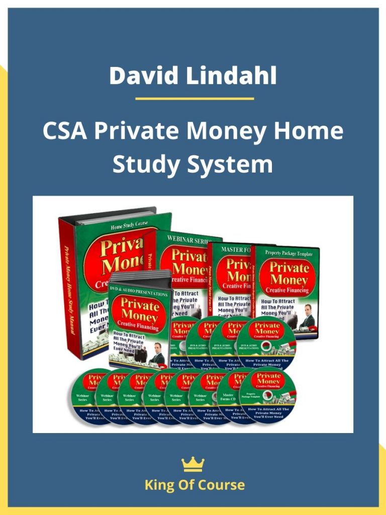 David Lindahl – CSA Private Money Home Study System | LOADCOURSE - Best Discount Trading ...
