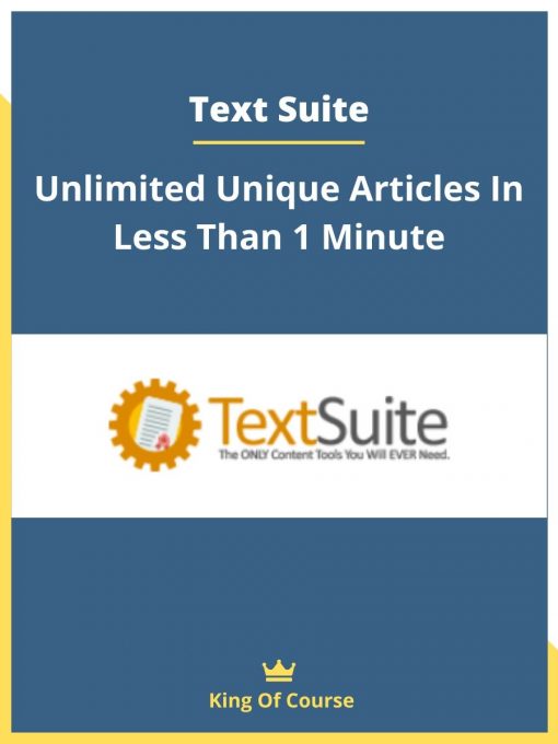 Text Suite – Unlimited Unique Articles In Less Than 1 Minute ...