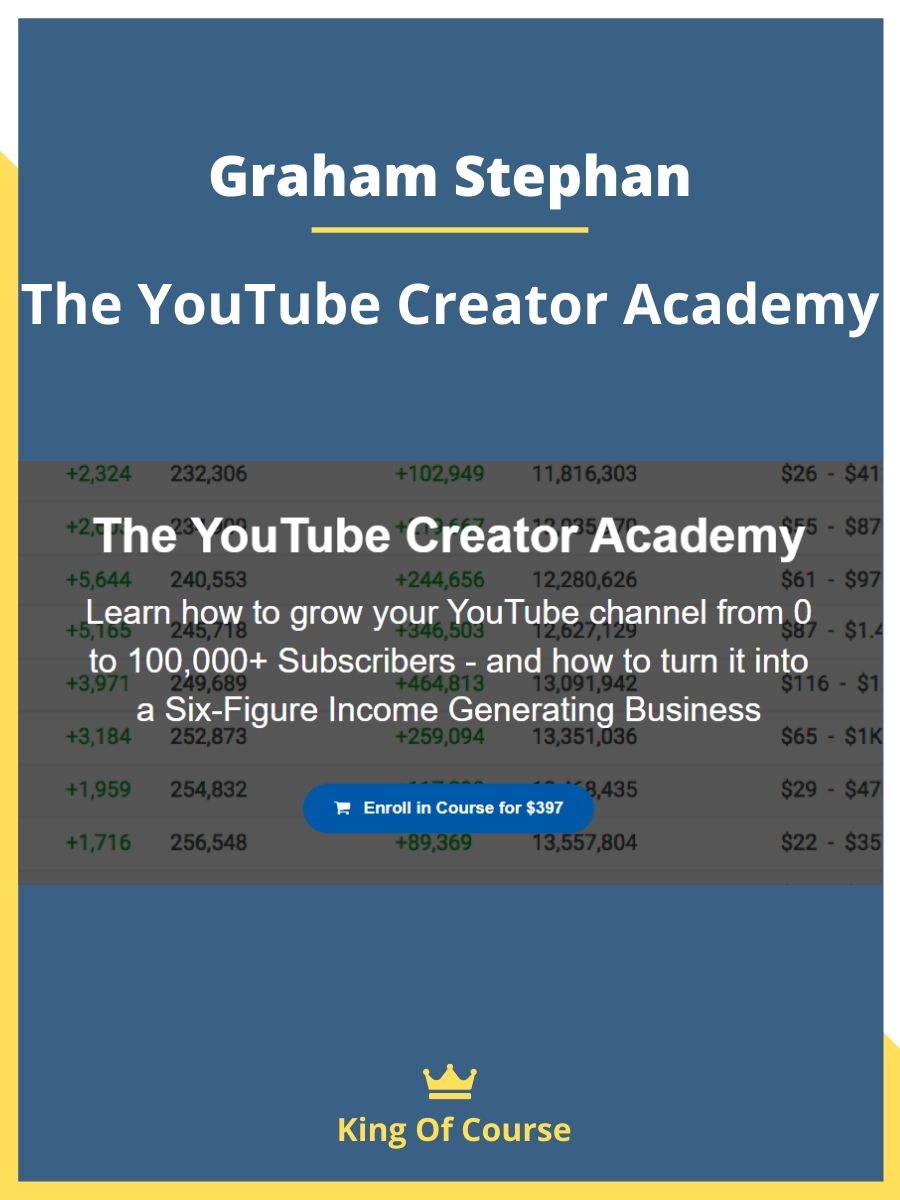 Graham Stephan – The YouTube Creator Academy | LOADCOURSE - Best ...