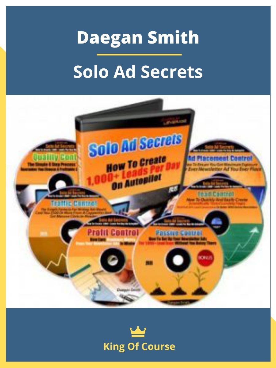 Daegan Smith – Solo Ad Secrets | LOADCOURSE - Best Discount Trading ...