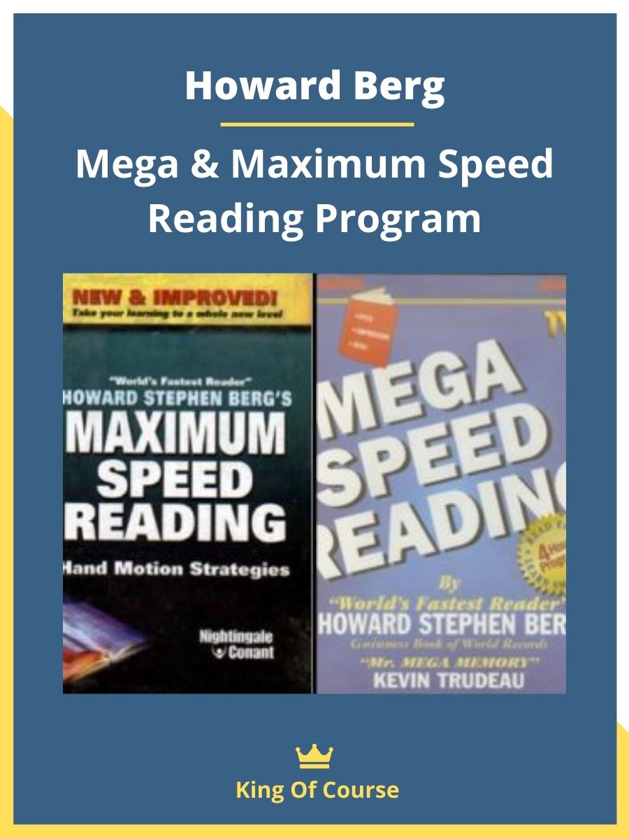 Howard Berg – Mega & Maximum Speed Reading Program | LOADCOURSE - Best ...