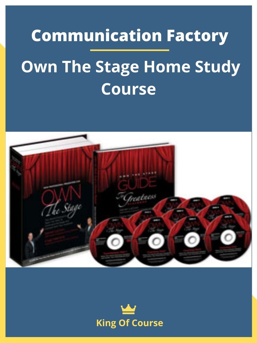 Communication Factory – Own The Stage Home Study Course | LOADCOURSE ...
