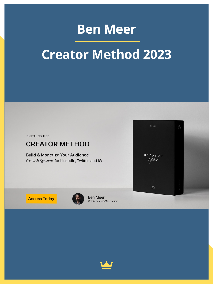 Ben Meer – Creator Method 2023 | LOADCOURSE - Best Discount Trading ...