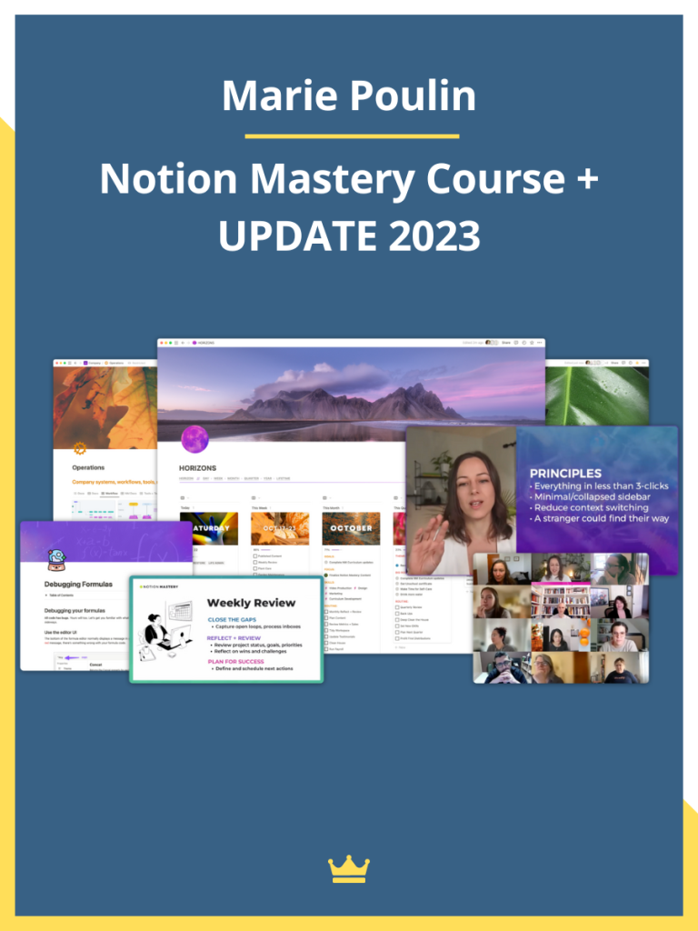 Marie Poulin – Notion Mastery Course + UPDATE 2023 | LOADCOURSE - Best Discount Trading ...