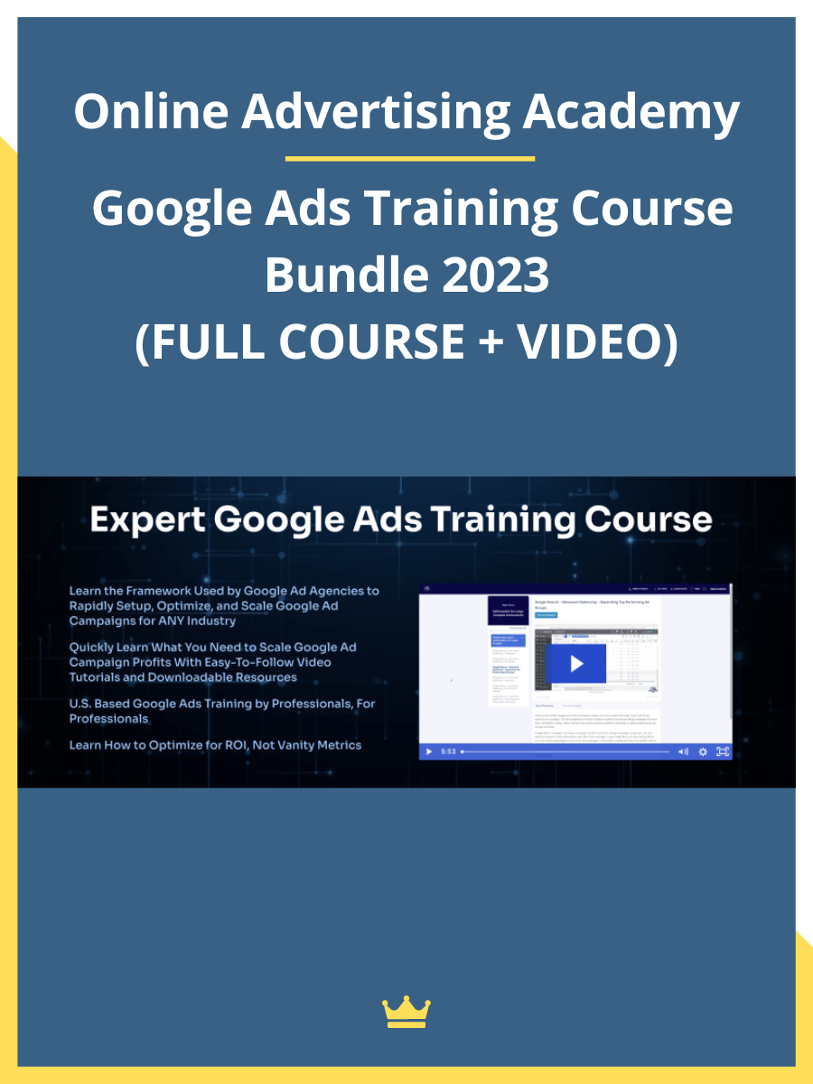 Online Advertising Academy – Google Ads Training Course Bundle 2023 ...