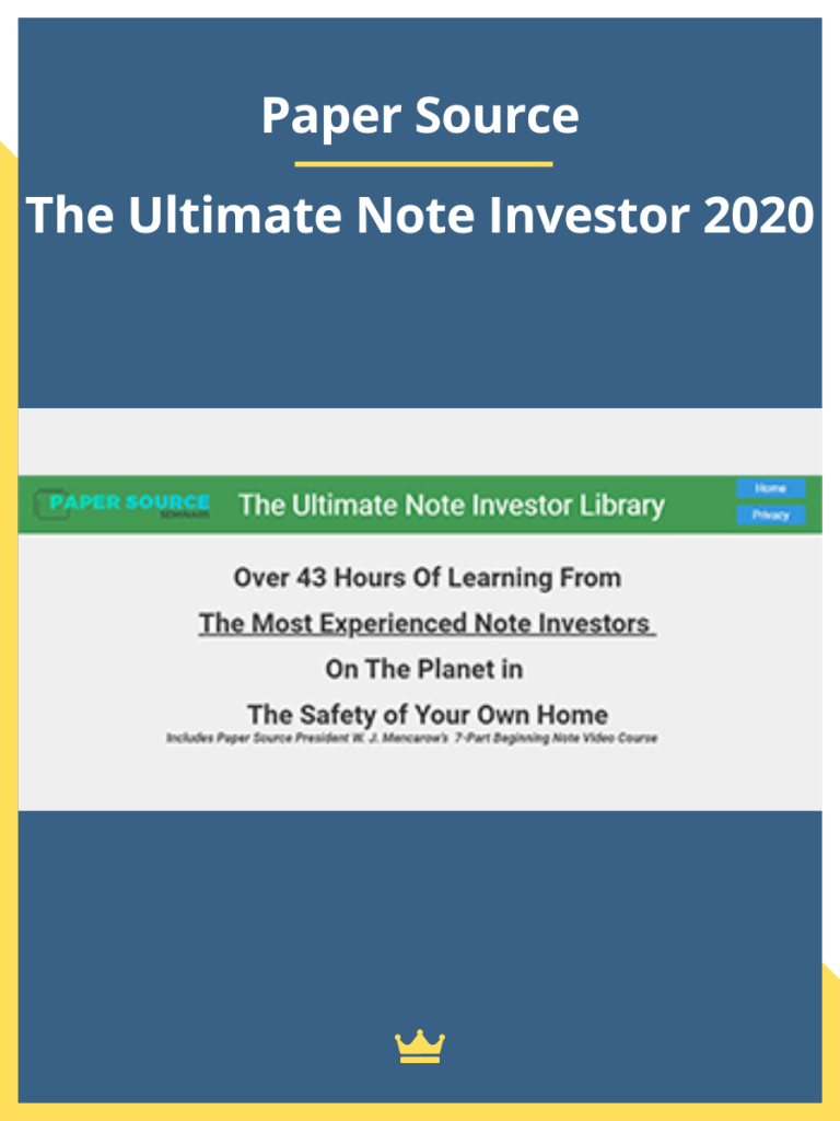 Paper Source – The Ultimate Note Investor 2020 | LOADCOURSE - Best Discount Trading & Marketing ...