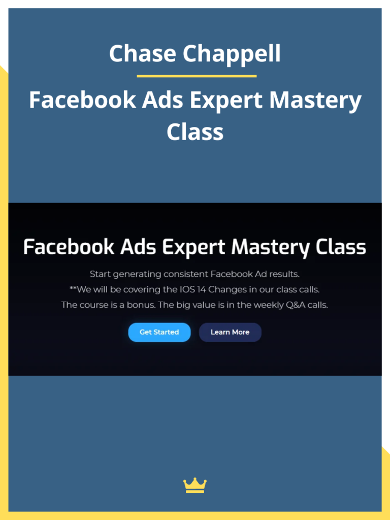 Chase Chappell – Facebook Ads Expert Mastery Class | LOADCOURSE - Best ...