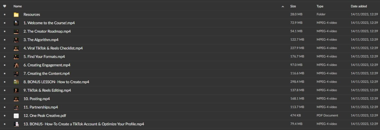 One Peak Creative Agency – The Tiktok and Reels Creator Course ...