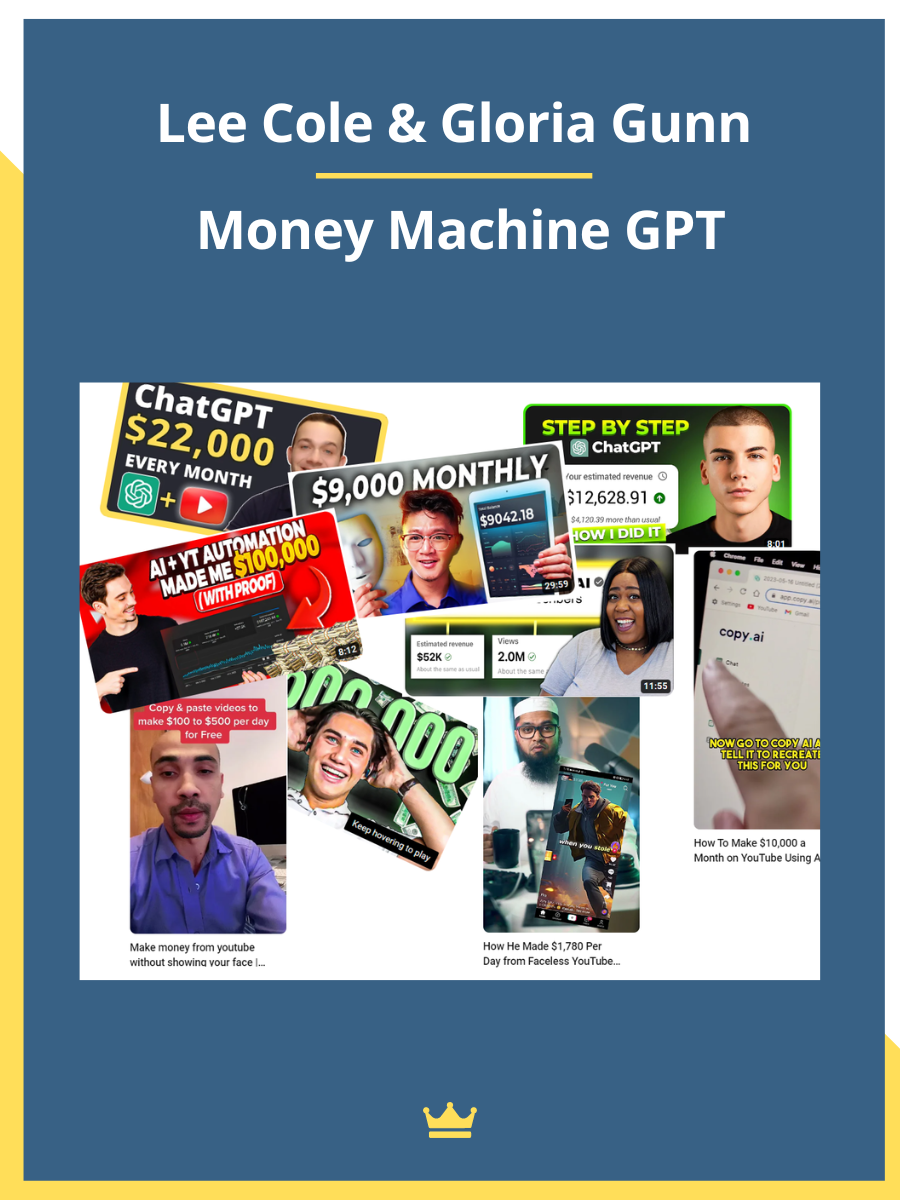 Lee Cole & Gloria Gunn – Money Machine GPT | LOADCOURSE - Best Discount ...