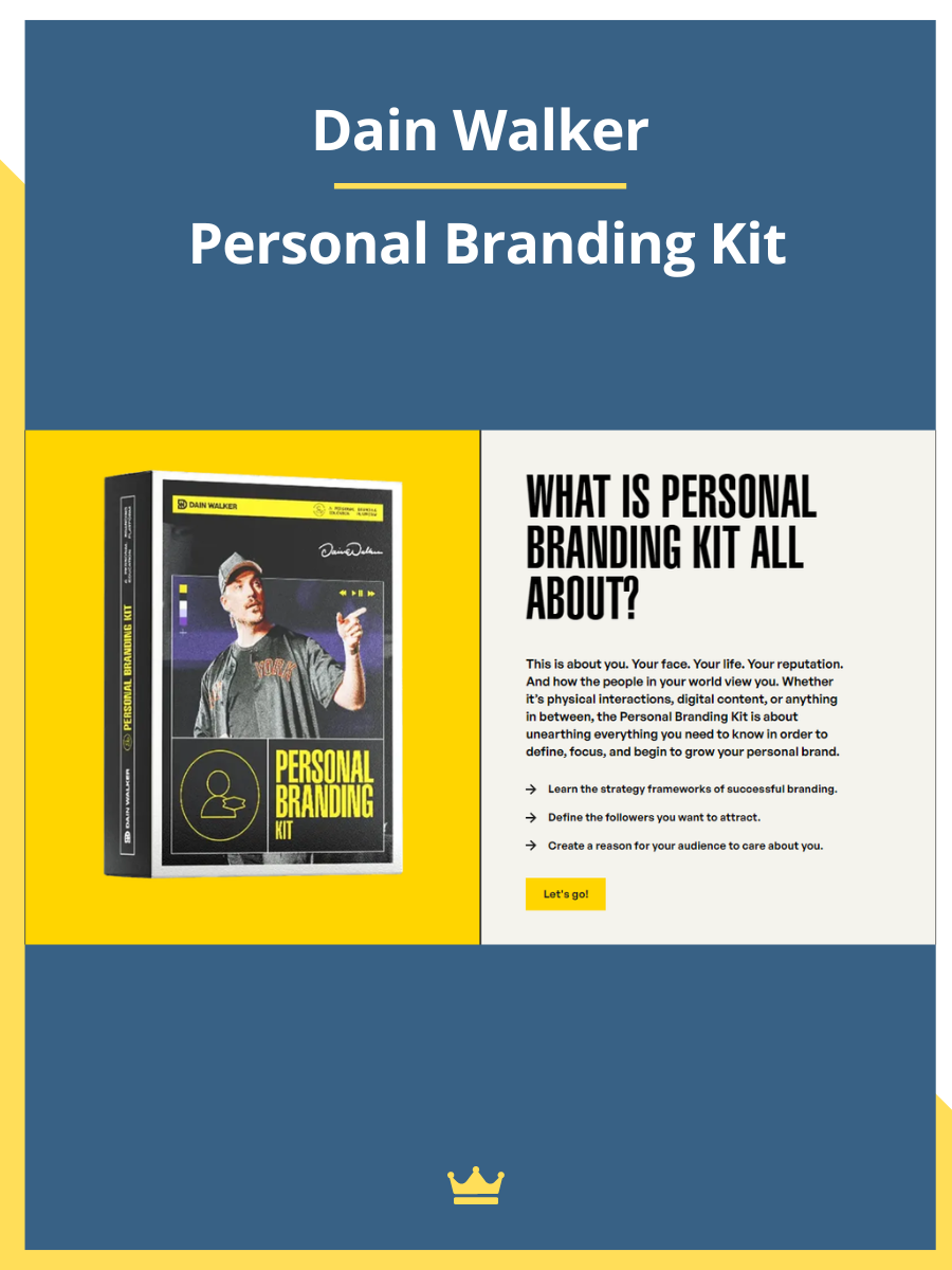 Dain Walker – Personal Branding Kit | LOADCOURSE - Best Discount ...