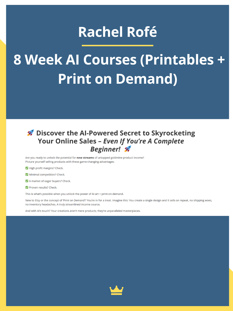 Rachel Rofé – 8 Week AI Courses (Printables + Print on Demand ...